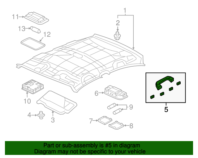 83240-TM8-A01ZB - Grab Rail Assembly *YR400L* (Sienna Beige) - 2012 ...