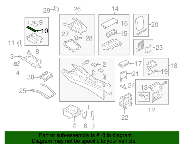 2008-2017 Audi Cup Holder Mat 8K0-863-328-4PK | Genuine Audi Parts