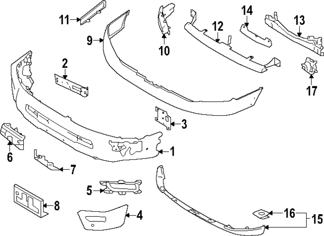 2020-2024 Nissan TITAN XD Bumper 62014-9FW1B | OEM Parts Online