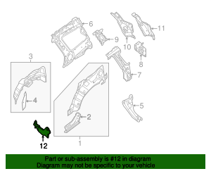 2013-2020 Nissan Pathfinder Air Guide - Passenger Side (RH) 62822-9NJ0A ...