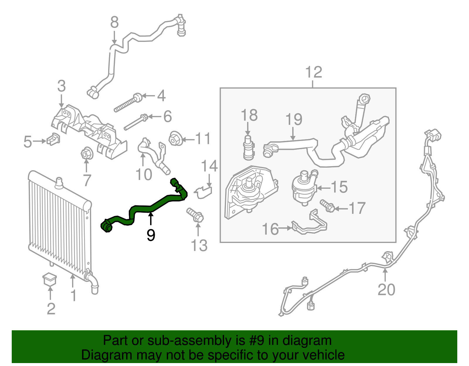 Genuine OEM Inlet Hose Part# LR062106 Fits 2016-2021 Land Rover: Up To ...