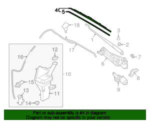 2017-2025 Hyundai Wiper Blade 98360-G8000 | OEM Parts Online