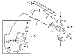 2017-2024 Hyundai Wiper Blade 98350-G8000 | OEM Parts Online