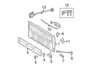 2007-2013 Toyota Tundra Tailgate Lock 69055-0C010 | OEM Parts Online