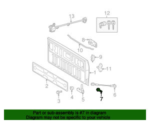 OEM 2000-2024 Toyota Tundra Tailgate Support Cable Bolt Part # 68965 ...