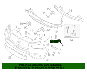 62215-6GW0A - Bumper Cover Bracket 2018-2020 Infiniti QX80 ...