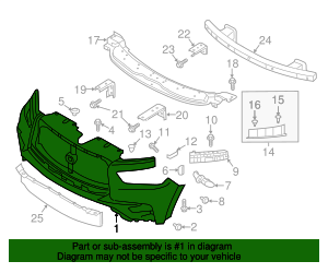 62022-6GW1H - Bumper Cover 2018-2020 Infiniti QX80 | INFINITI Parts ...