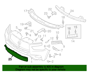 50836-1LA0A - Lower Deflector - 2011-2020 Infiniti | Discount Infiniti ...