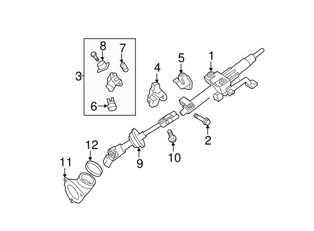45250-06480 - Steering Column - 2007-2011 Toyota Camry | Nucar Toyota Parts