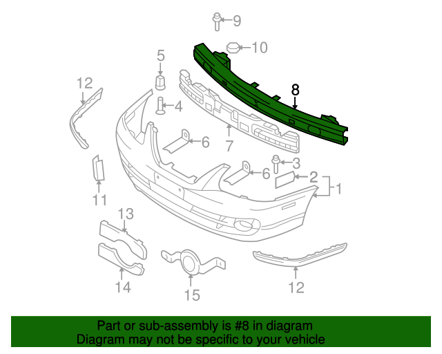 2004-2006 Hyundai Elantra Impact Bar 86530-2D500 | OEM Parts Online