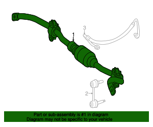 166-326-08-65 - Stabilizer Bar - 2012-2019 Mercedes-Benz | World ...