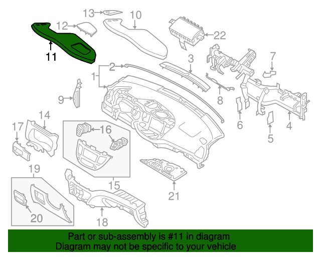 2016-2018 Hyundai Tucson Meter Hood 84830-D3100-TRY | OEM Parts Quick
