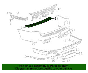 84286524 - Black Rear Bumper Fascia Step Pad 2021-2024 Cadillac ...