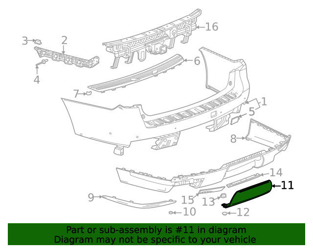 2021-2024 Cadillac Black Rear Bumper Fascia Trailer Hitch Cover ...