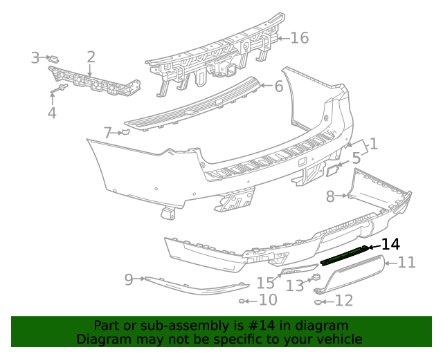 2021-2024 Cadillac Rear Bumper Fascia Trailer Hitch Access Hole Cover ...