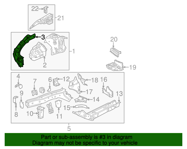 2018-2023 GM Front Rail 84054593 | GmPW