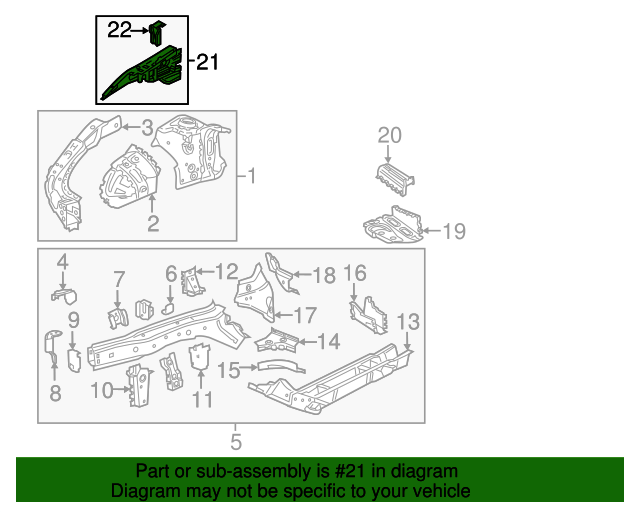 2018-2020 GMC Terrain Upper Rail Assembly - Driver's Side (LH) 84228154 ...
