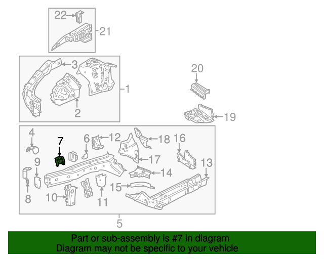 2018-2020 GM Rail Assembly Brace - Driver's Side (LH) 23297565 ...