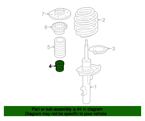 2007-2018 Volvo Strut Bumper 31340308 | TascaParts.com