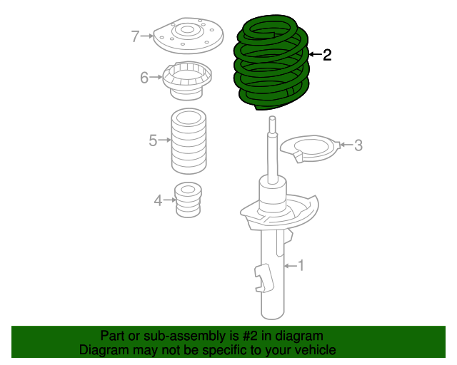 2011-2018 Volvo Front Spring 31387907 | TascaParts.com