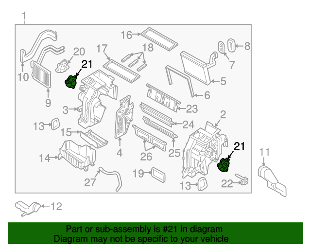 2011-2017 Hyundai HVAC Blend Door Actuator 97159-1H050 | OEM Parts Online