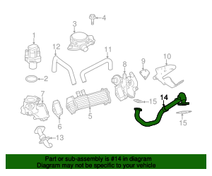 642-140-21-08 - Connector Pipe 2010-2021 Mercedes-Benz | Mercedes-Benz ...