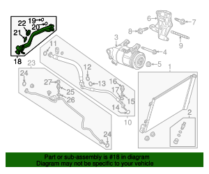 2015-2019 Chevrolet Corvette Air Conditioning Refrigerant Liquid Hose ...