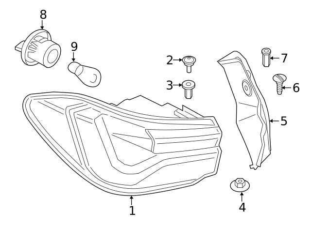 63217420740 - 2018-2020 BMW X2 Tail Lamp Assembly (63-21-7-420-740 ...