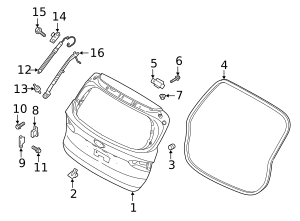 2019-2020 Hyundai Santa Fe Lift Cylinder 81831-S1100 | HyundaiParts.Online