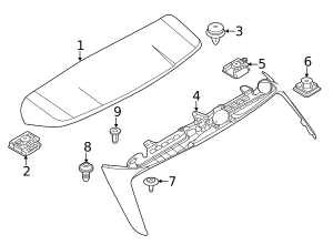 51629447772 - 2019-2024 BMW X5 Spoiler Wing (51-62-9-447-772) | BMW of ...