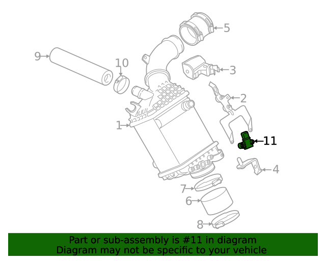 13628644433 - 2011-2022 BMW Pressure Sensor (13-62-8-644-433) | BMW of ...