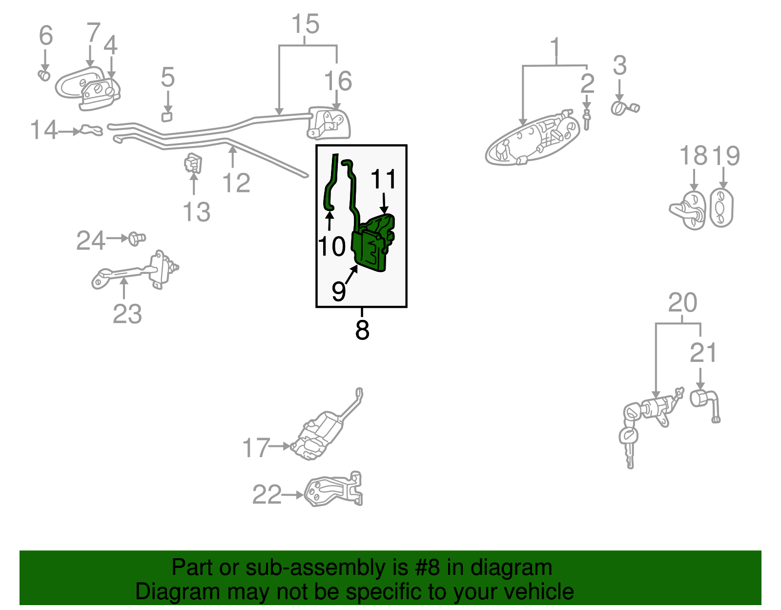 81320-3C001 - Lock Assembly 2001-2006 Kia Optima | Kia.Parts Store