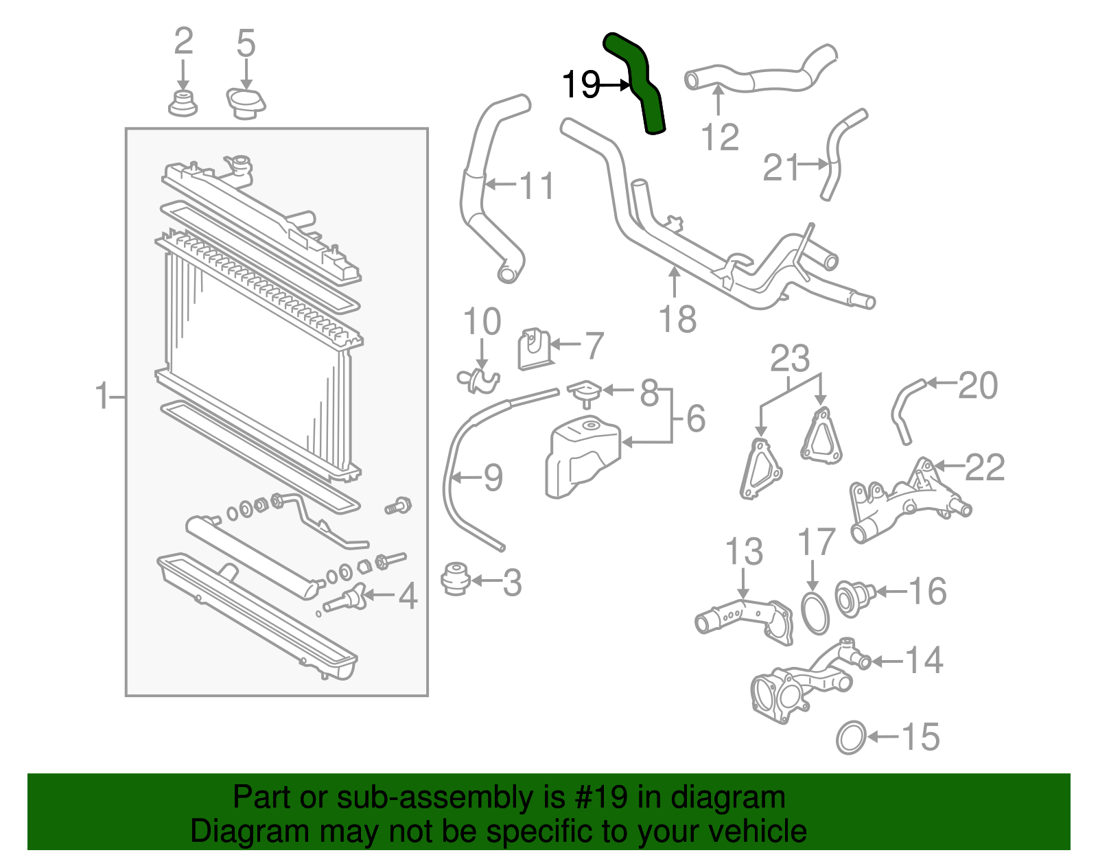 2005-2016 Toyota Engine Coolant Hose 16261-31050 | Toyota Parts Center