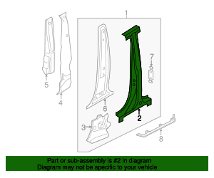 2012-2018 Audi Pillar Reinforced 4G8-809-228-A | OEM Parts Online