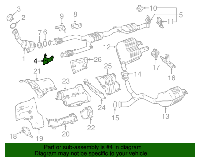 276-142-27-40 - Exhaust System Hanger Bracket 2015-2022 Mercedes-Benz ...