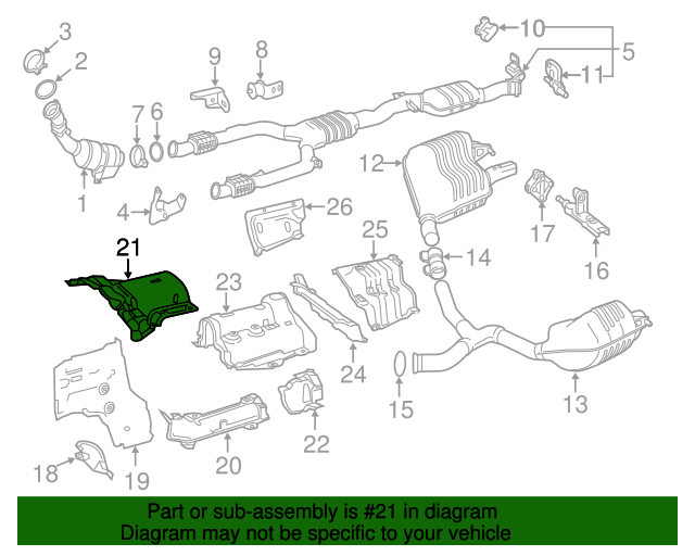 205-682-40-00 - Exhaust Heat Shield 2015-2020 Mercedes-Benz ...