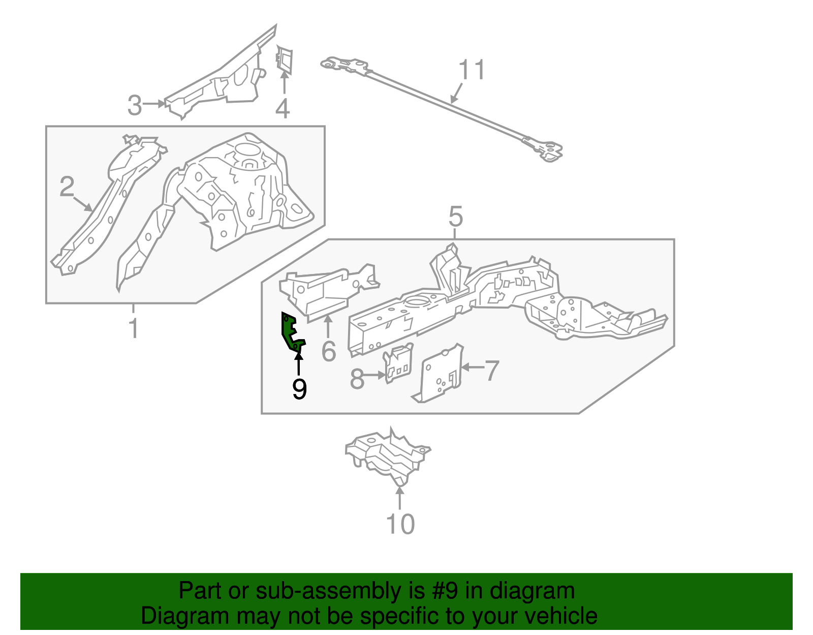 60935-T2A-A00ZZ - Reinforced Bracket 2013-2017 Honda Accord | Honda ...