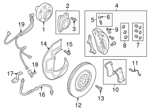 2014-2023 Audi Disc Brake Anti-Rattle Clip 4H0-615-269-E ...