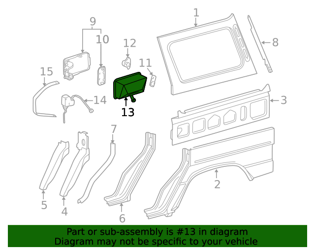 2013-2018 Mercedes-Benz Fuel Filler Housing 463-630-05-67 | AutoNation ...