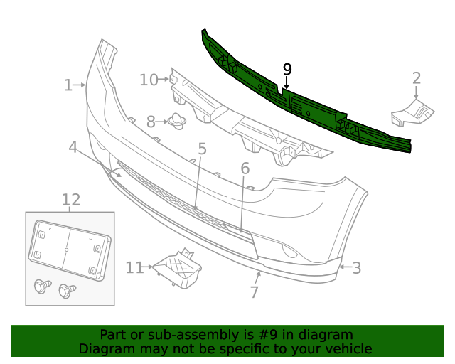 2011-2020 Mopar Front Bumper Beam 68306996AA | TascaParts.com