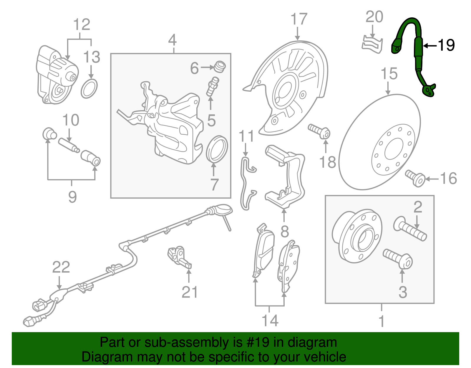 2015-2025 Volkswagen Brake Hose 5WA-611-775 | VW Direct Auto Parts