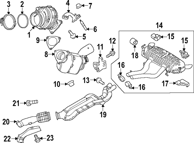 2023 Land Rover Exhaust Crossover Pipe LR165106 | Express Land Rover Parts