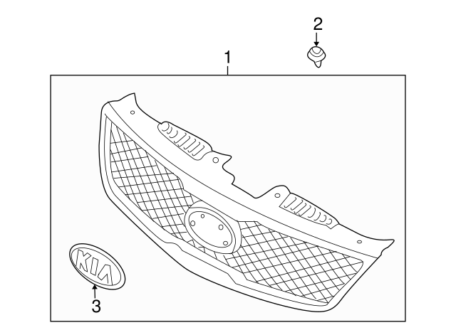 86350-1M010 - Grille Assembly 2010 Kia Forte | Kia.Parts Store