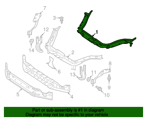 171-620-04-72 - Upper Tie Bar 2005-2011 Mercedes-Benz | Mercedes-Benz ...