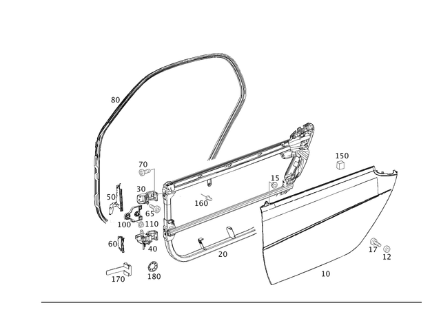 4517210980 - Door Seal 2011-2018 Smart Fortwo | Mercedes-Benz USA Parts