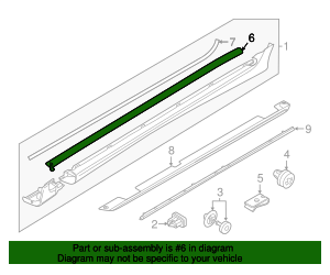 2011-2018 Volvo Rocker Panel Molding Seal 31301042 | AutoNation Parts