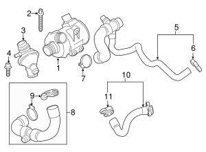 64-21-9-208-169 - HVAC Heater Hose - 2012-2018 BMW | BMW Parts Exchange