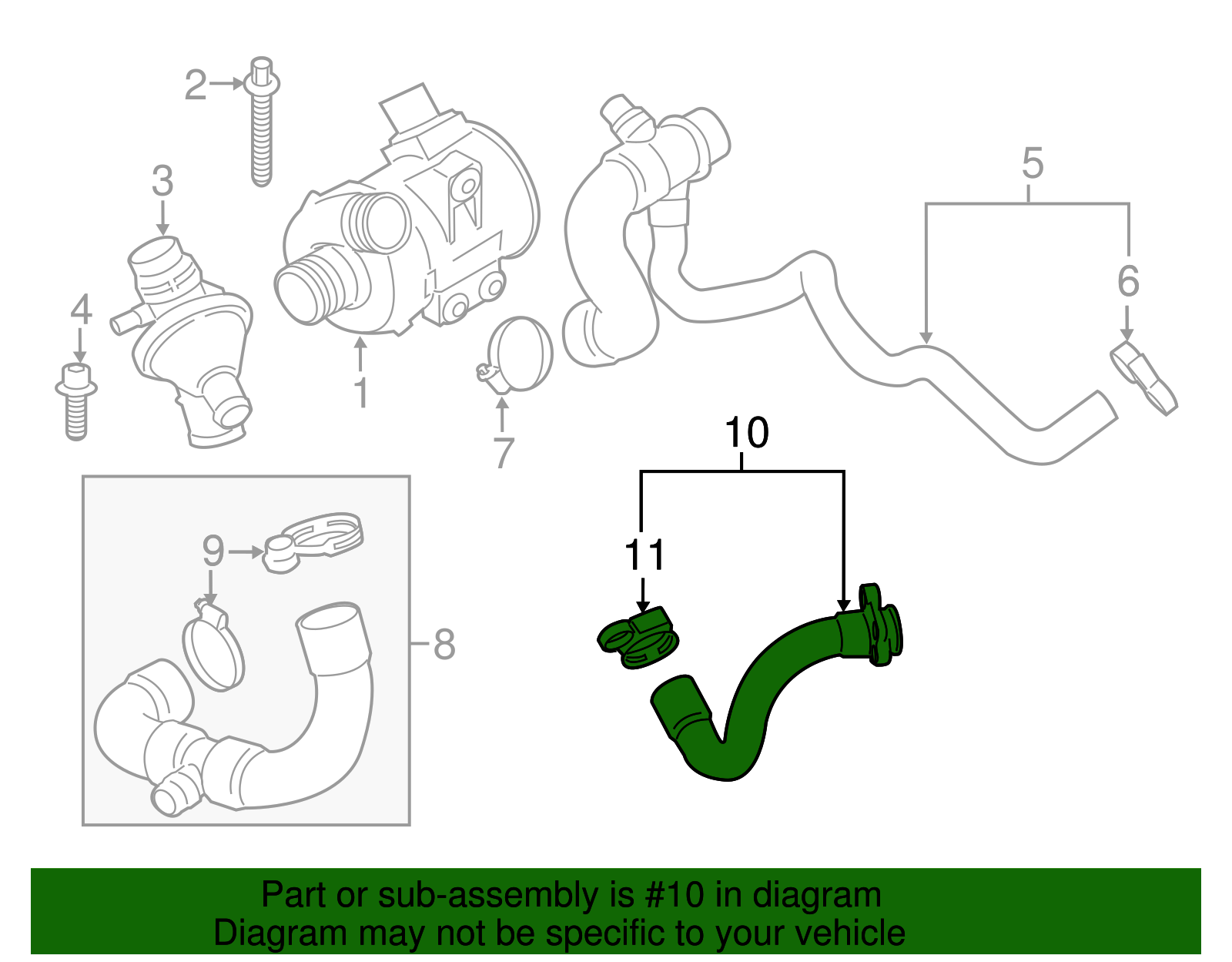 64-21-9-208-169 - HVAC Heater Hose - 2012-2018 BMW | BMW Parts Exchange