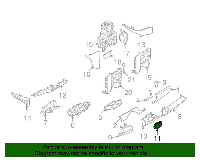 51-45-2-752-836 - Switch Cover - 2007-2015 Mini Cooper | BMWPartsHub