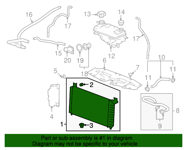 2005-2014 GM Radiator 20935856 | GMPartsNow